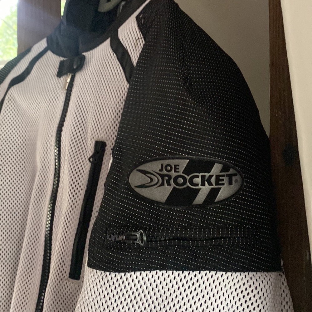 Joe Rocket Mesh Black And White Motorcycle Jacket 2 Xl - Gem
